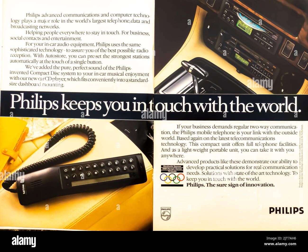 Philips audio quipment advertisement placed in a NatGeo magazine ...