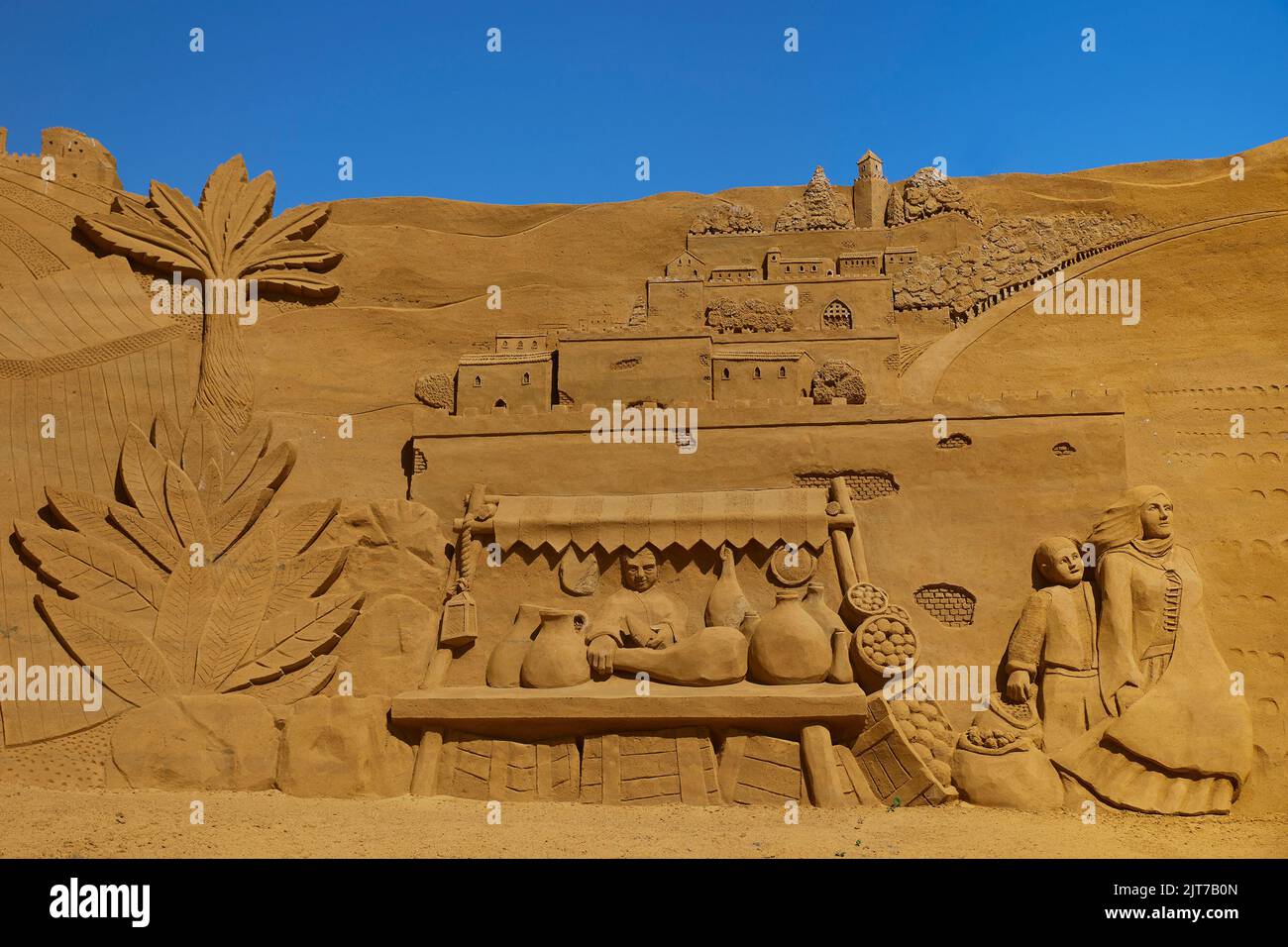 Sondervig, Denmark, June, 2022: International Sand Sculpture Festival ...