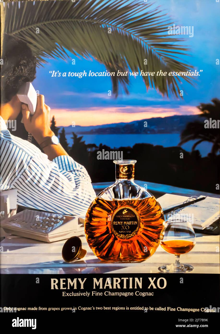 Remy Martin XO cognac advertisement placed inside a NatGeo magazine ...