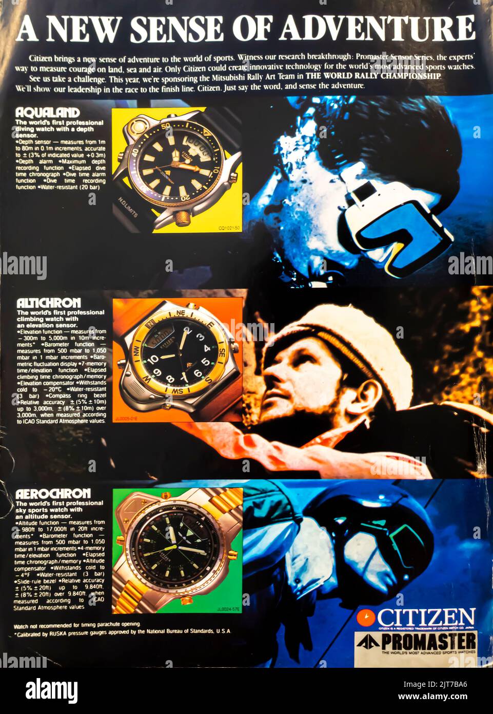1989 Citizen Promaster watch print ad Stock Photo - Alamy