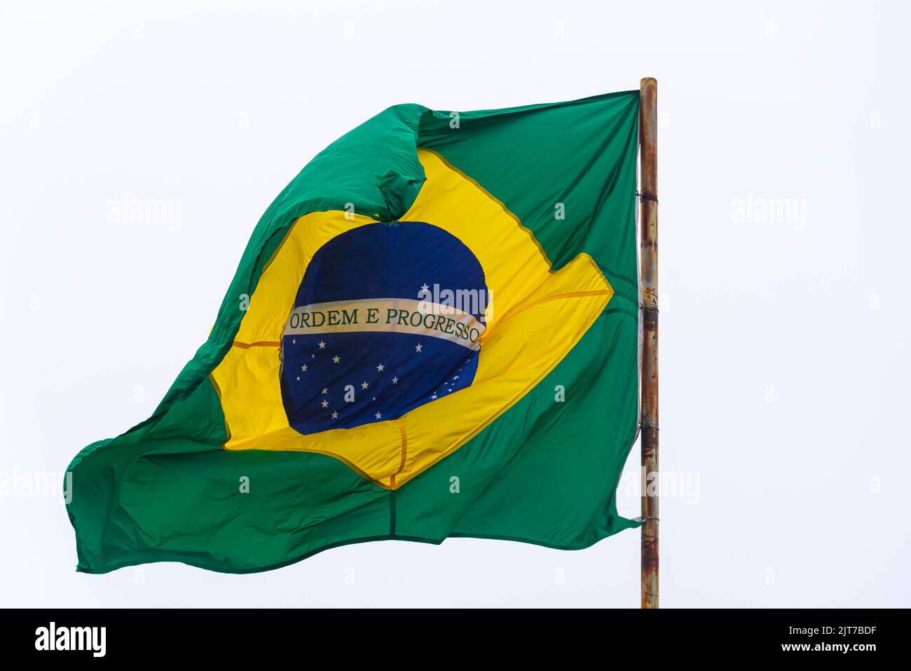 Flag of the federative republic of Brazil. Brazilian official flag ...