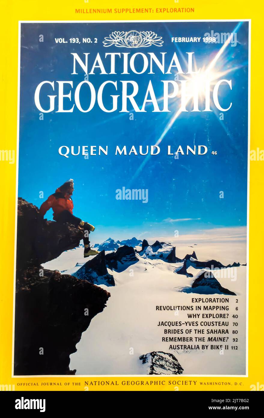 National Geographic magazine cover, February 1998 Stock Photo - Alamy