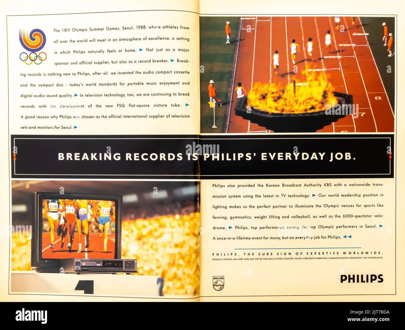 Philips electronics advertisement tied with Seoul Olympic games placed ...