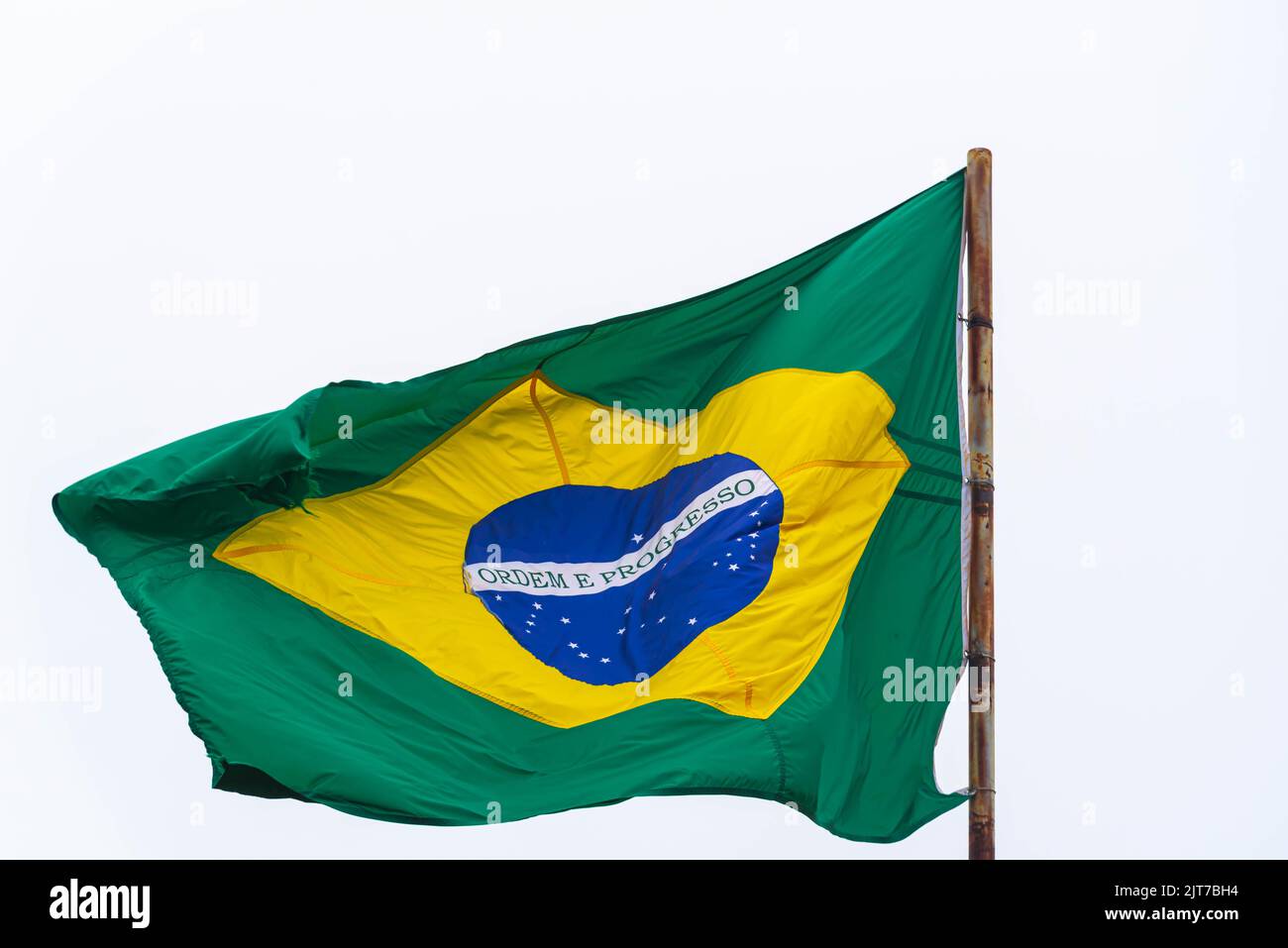 Flag of the federative republic of Brazil. Brazilian official flag ...