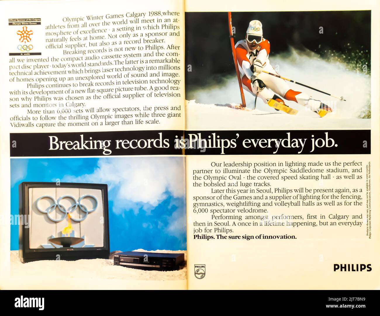 Philips electronics advertisement tied with the Olympic games in ...