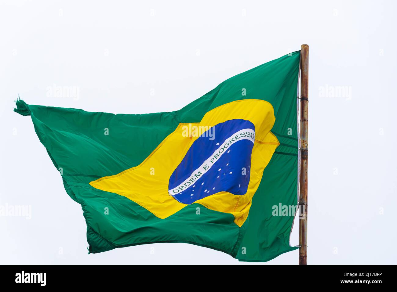 Flag of the federative republic of Brazil. Brazilian official flag ...