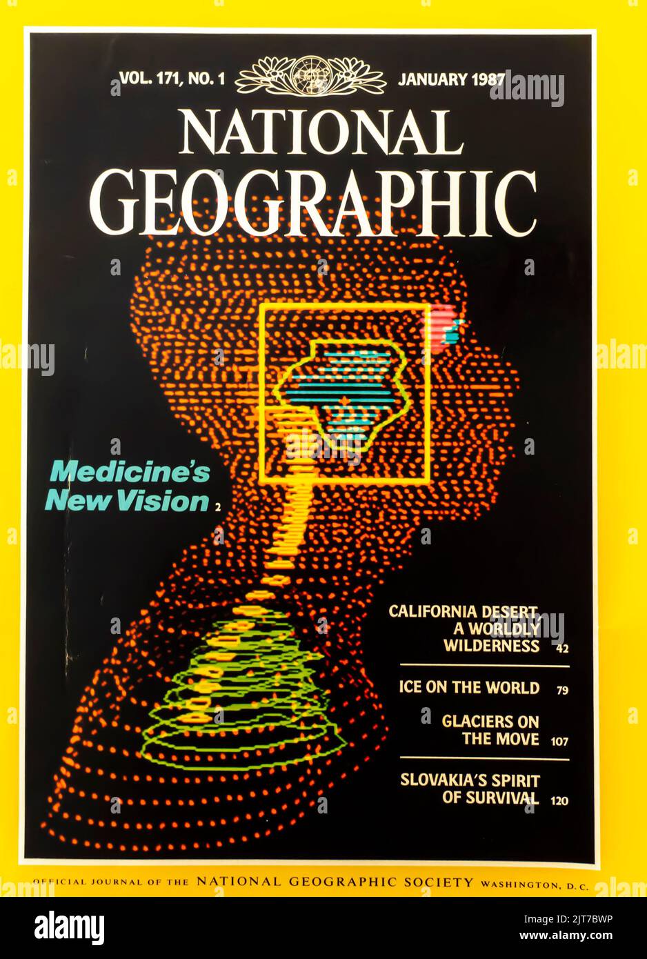 National Geographic magazine cover, January 1987 Stock Photo - Alamy