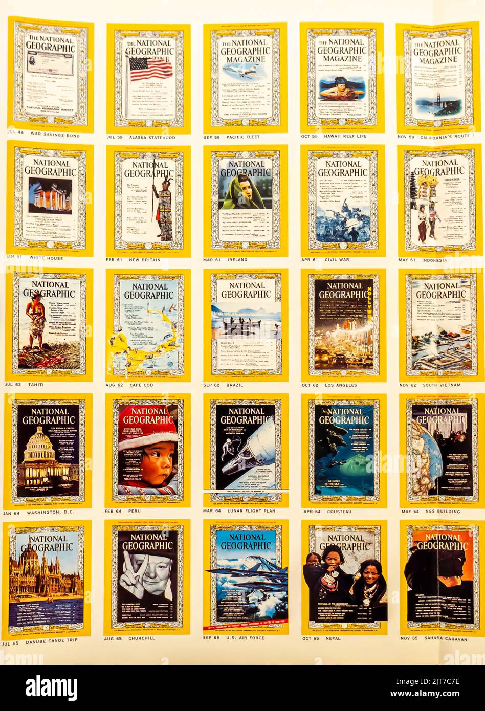 National Geographic magazines covers on a page in a NatGeo digest ...