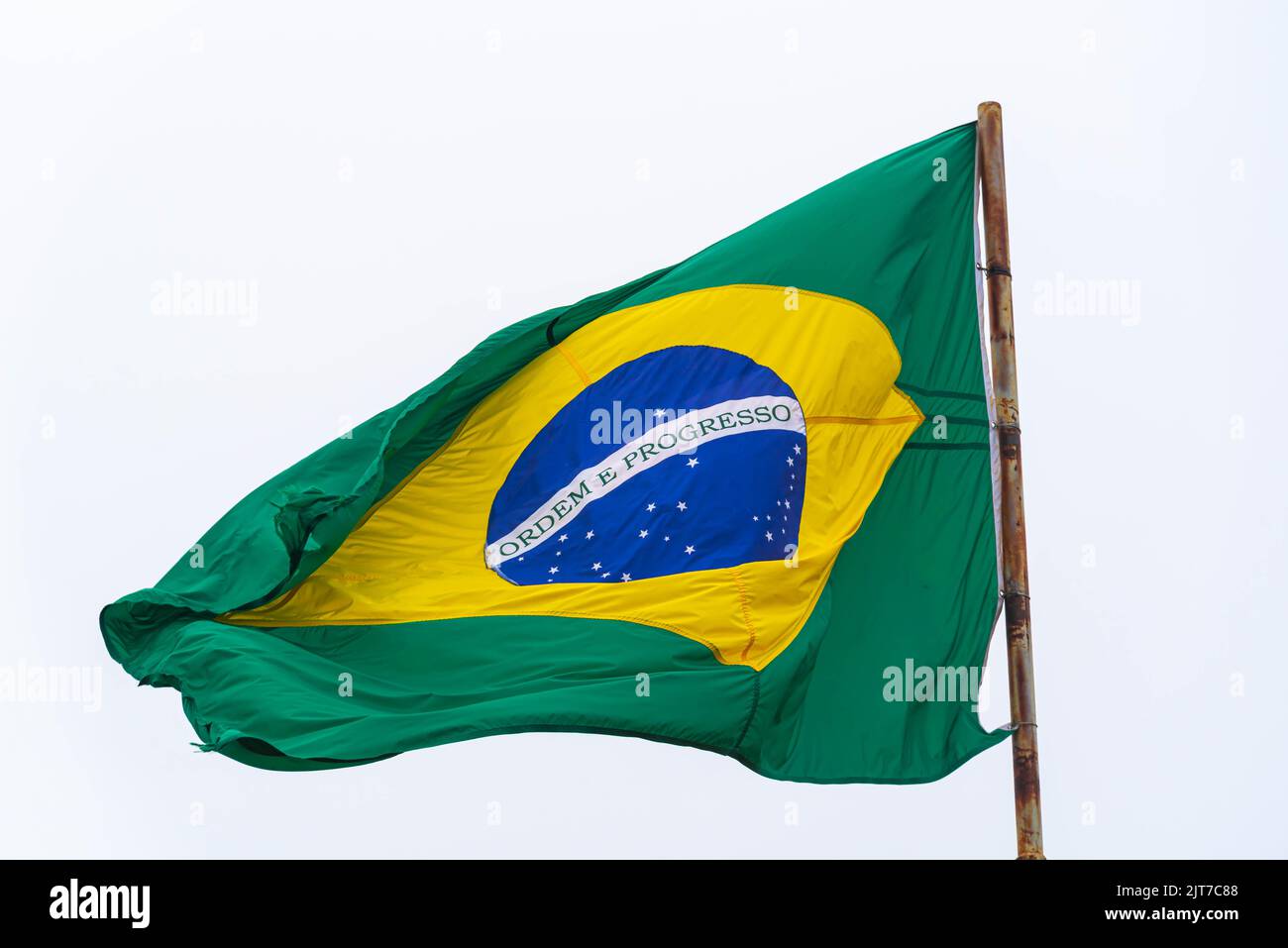 Flag of the federative republic of Brazil. Brazilian official flag ...