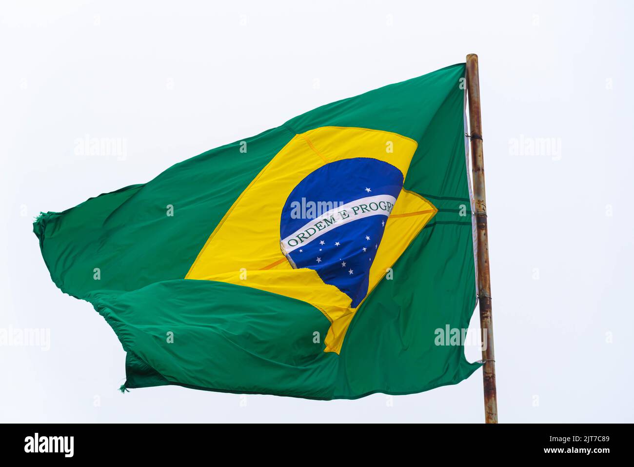 Flag of the federative republic of Brazil. Brazilian official flag ...