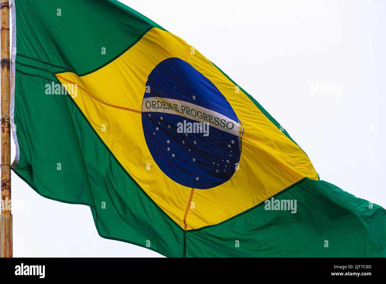 Flag of the federative republic of Brazil. Brazilian official flag ...