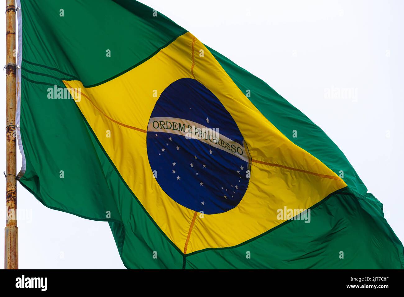 Flag of the federative republic of Brazil. Brazilian official flag ...