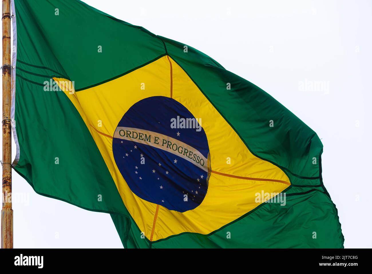 Flag of the federative republic of Brazil. Brazilian official flag ...