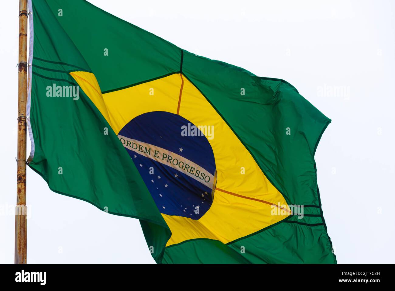 Flag of the federative republic of Brazil. Brazilian official flag ...