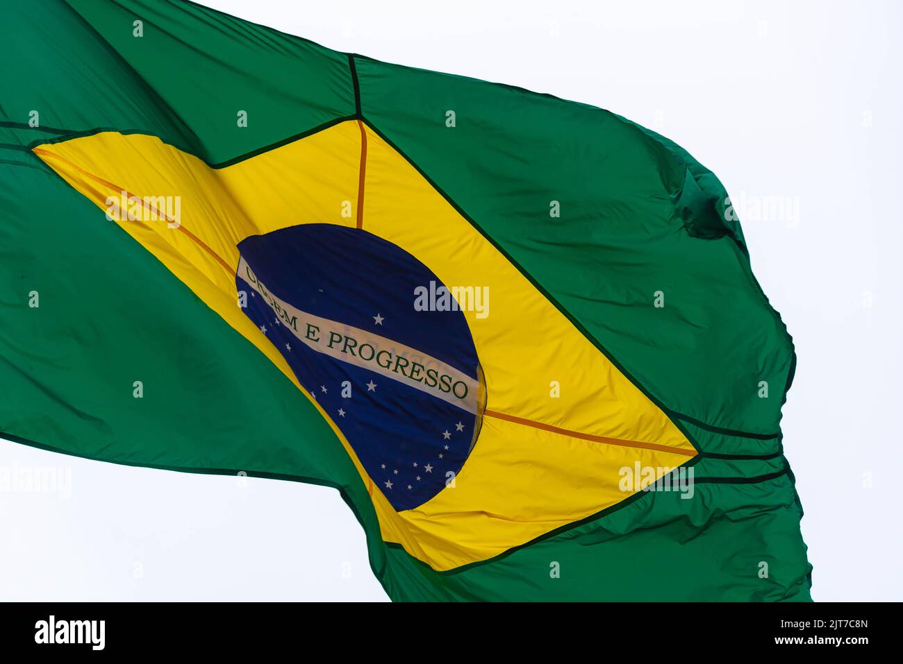 Flag of the federative republic of Brazil. Brazilian official flag ...