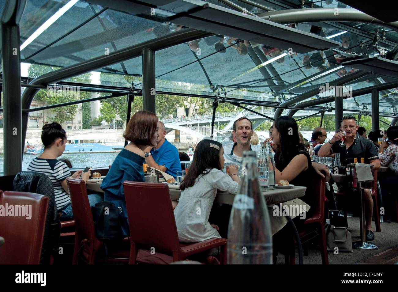 Lunch on a boat, Bateau Parisien, Paris, France Stock Photo - Alamy
