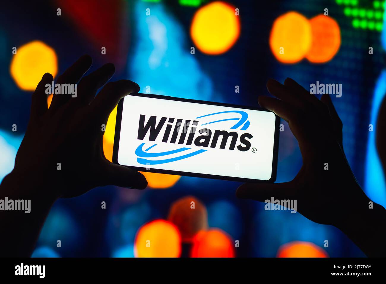 In this photo illustration, the Williams Companies, Inc. logo is ...