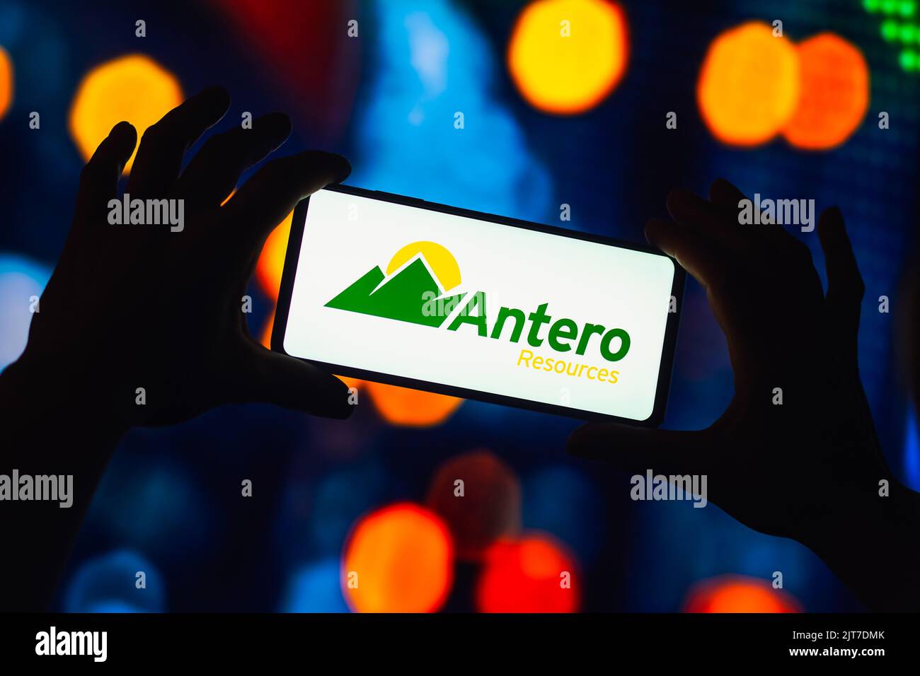 In this photo illustration, the Antero Resources Corporation logo is ...