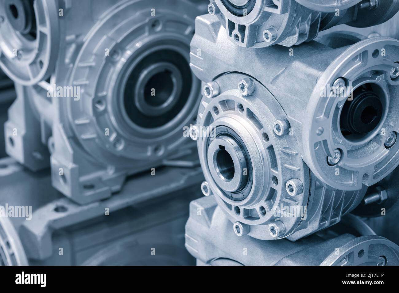 Reducer gearbox close up, industrial concept Stock Photo - Alamy