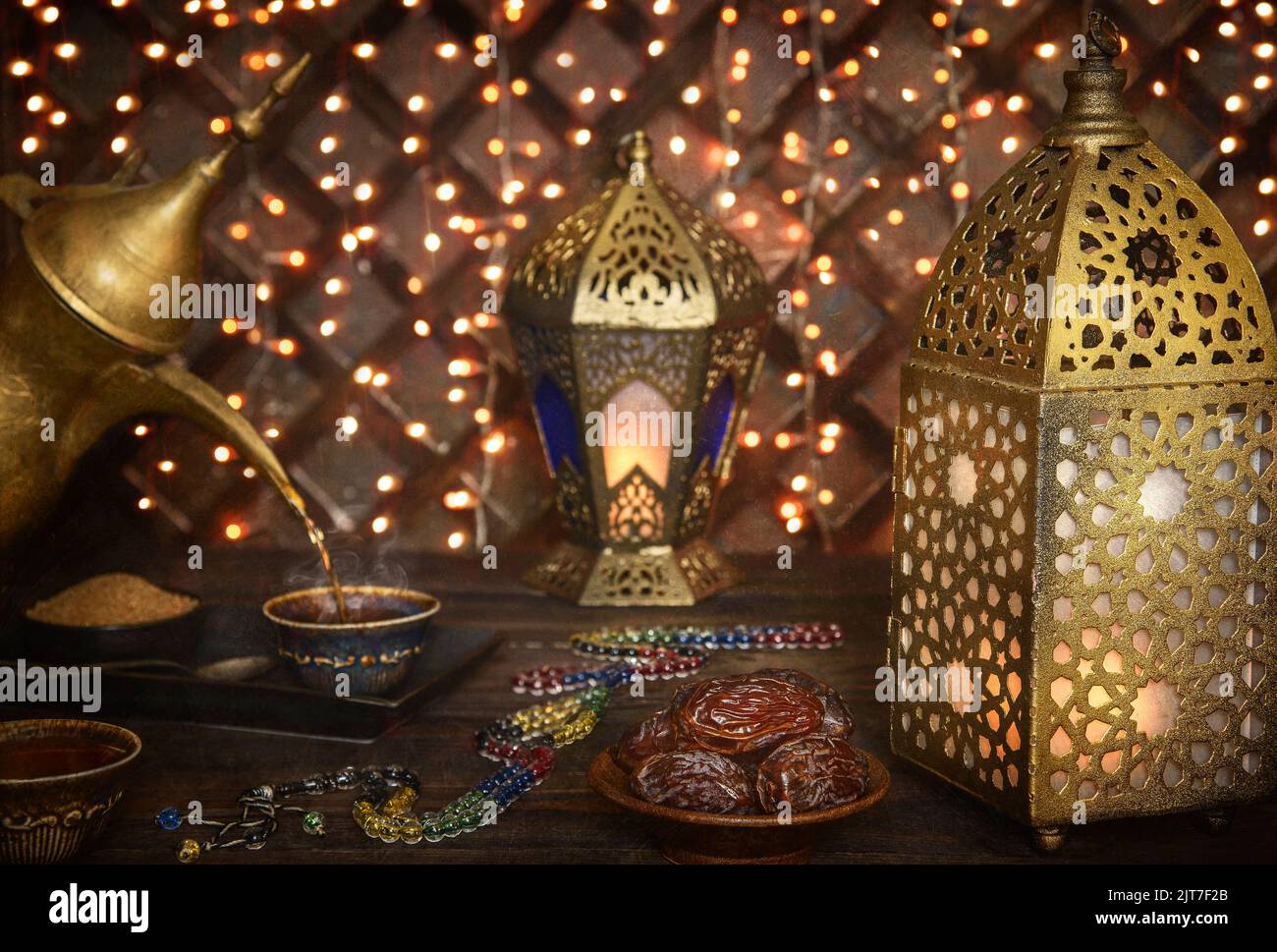 Colorful lights ramadan background hi-res stock photography and images ...