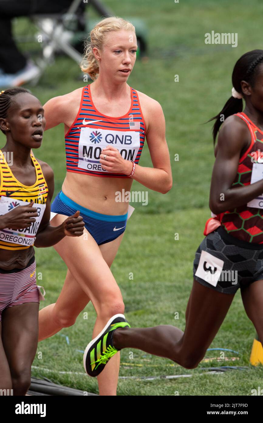 Alicia Monson of the USA competing in the women’s 10,000m final at the ...