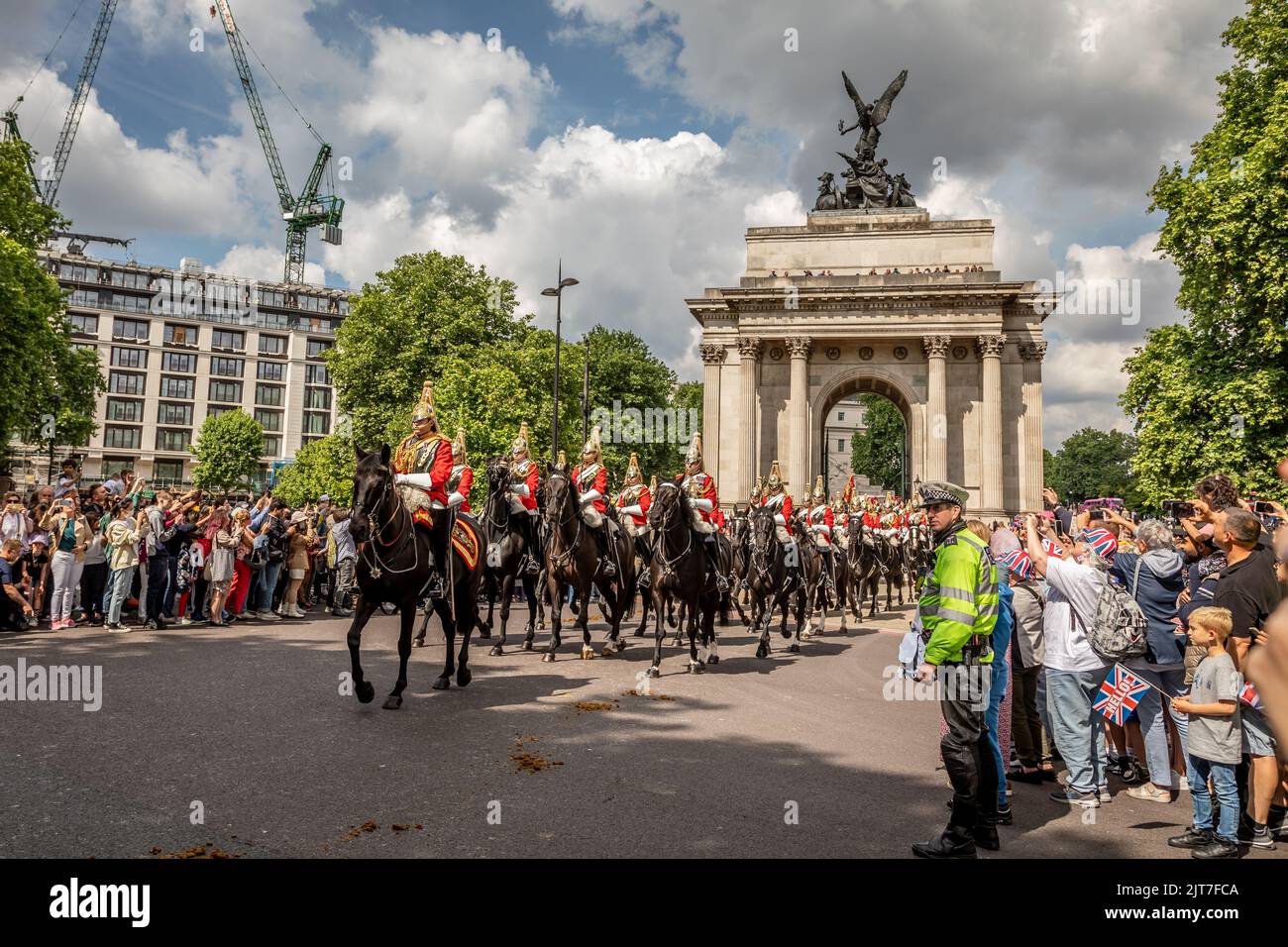 Life Guards, Wellington Arch, London, England, UK Stock Photo - Alamy