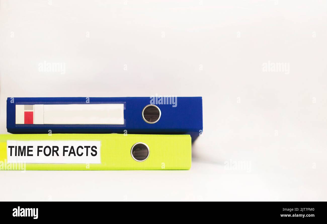 Business and education concept. There are two folders on a white ...