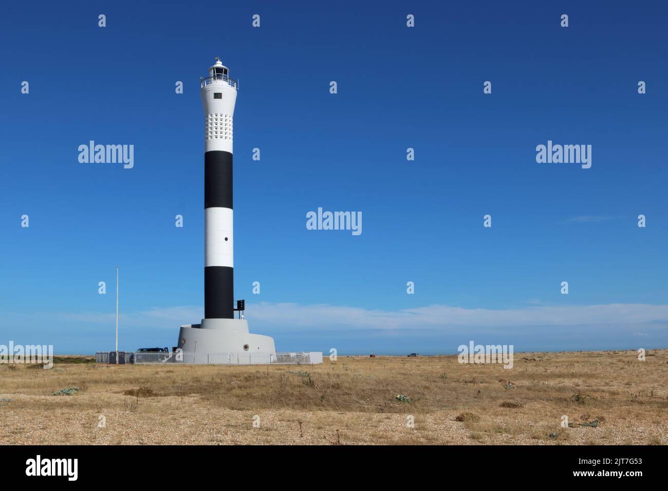 The new Dungeness Lighthouse built in 1961 Kent UK Stock Photo - Alamy