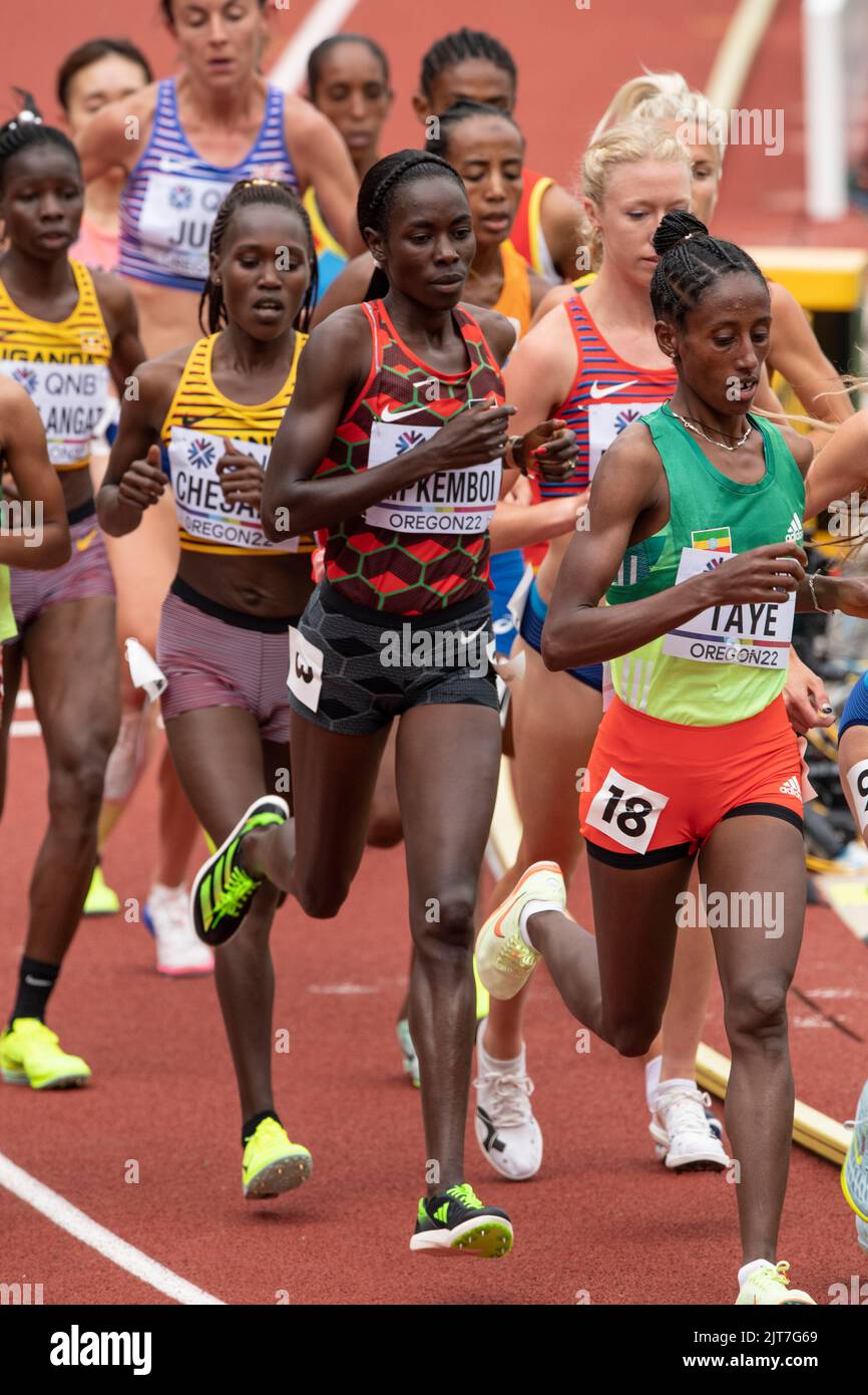 Margaret Chelimo Kipkemboi of Kenya competing in the women’s 10,000m ...