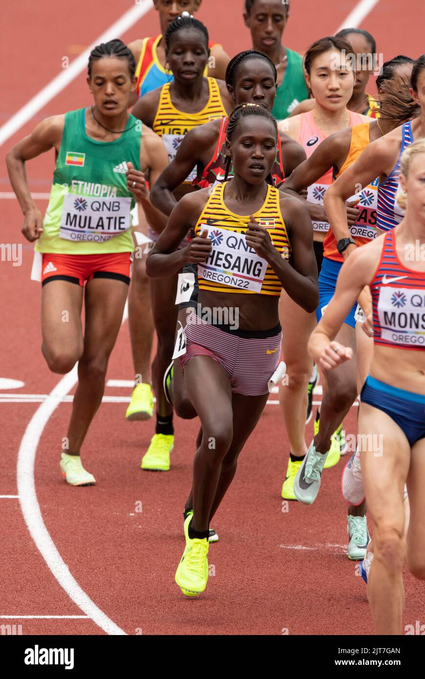 Stella Chesang of Uganda competing in the women’s 10,000m final at the ...