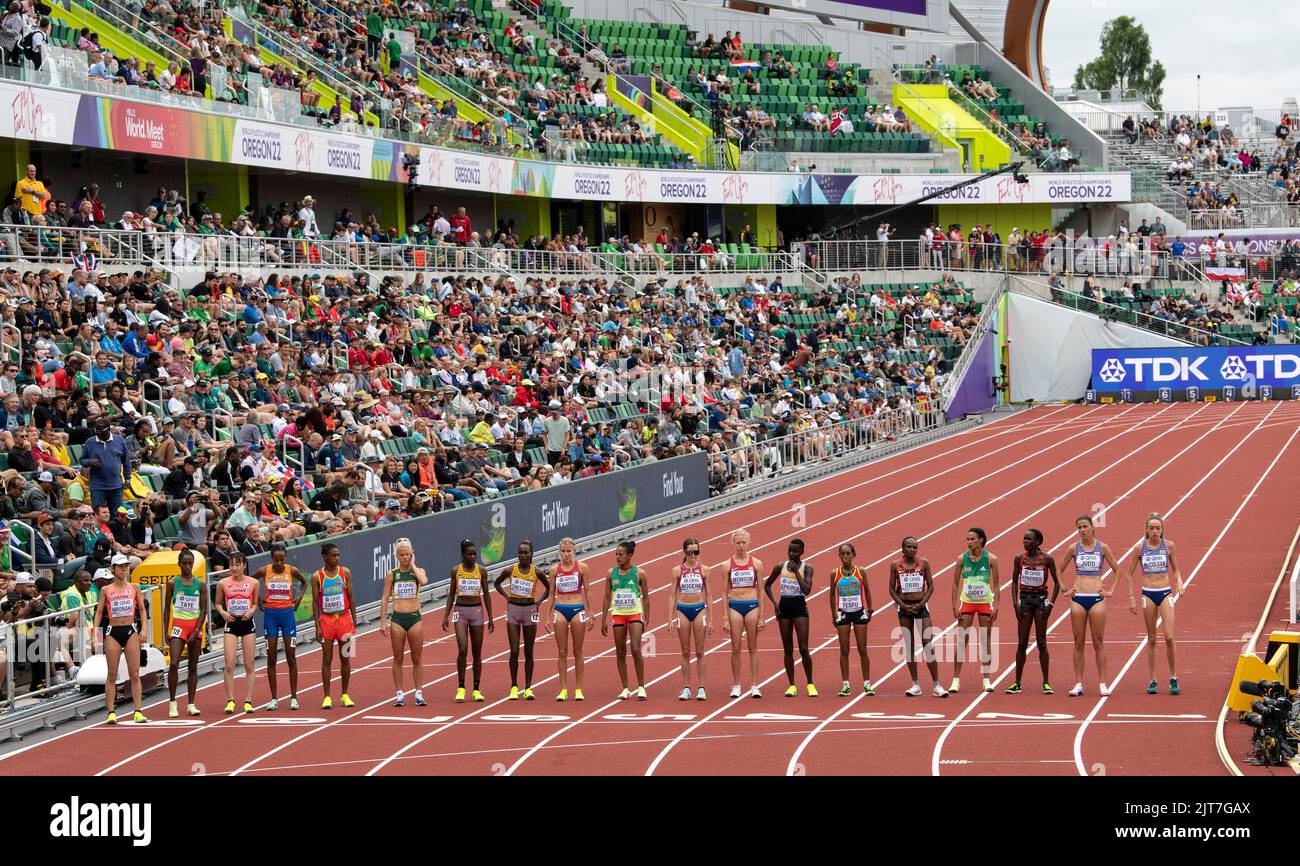 Women’s 10,000m final at the World Athletics Championships, Hayward ...