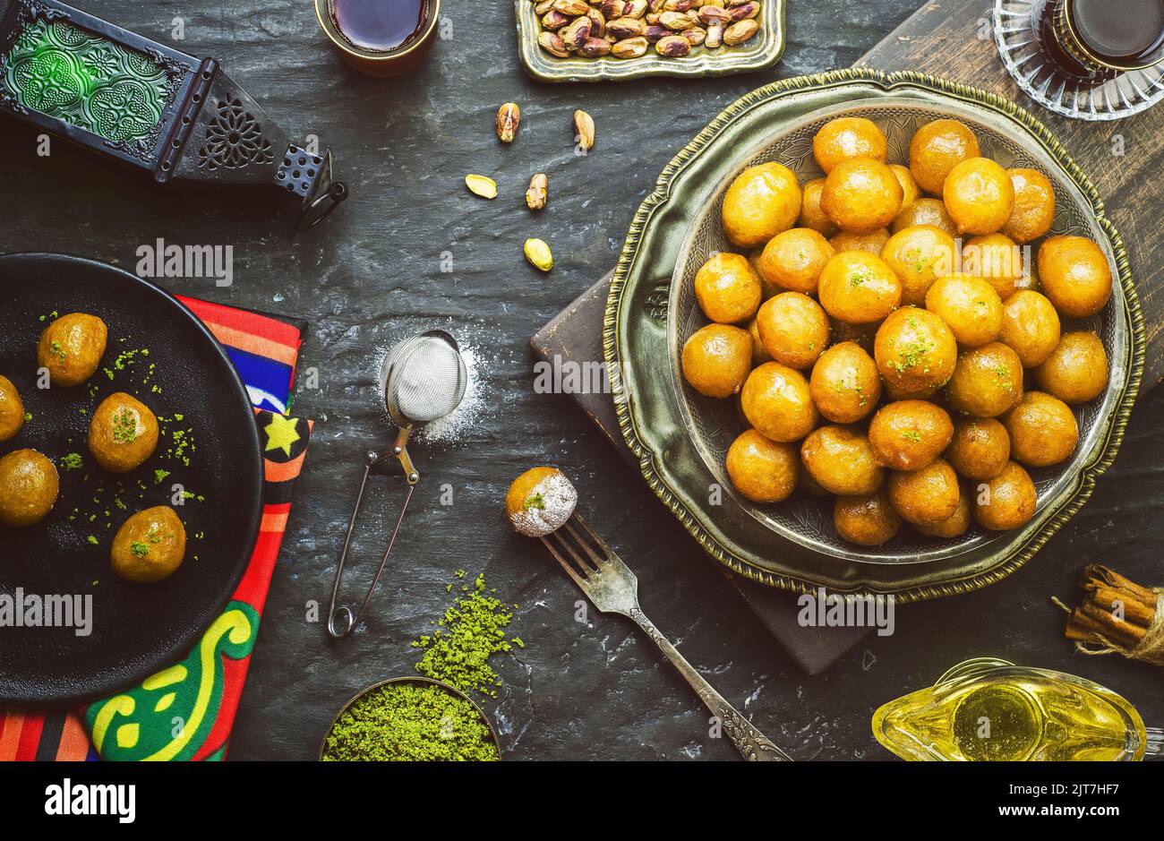 Arabic Cuisine; Middle Eastern traditional dessert/Ramadan dessert ...