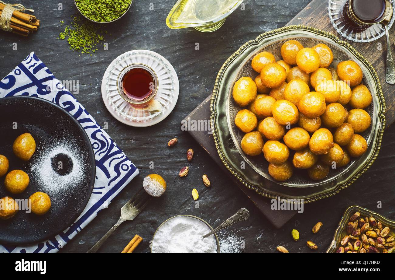 Arabic Cuisine; Middle Eastern traditional dessert/Ramadan dessert ...