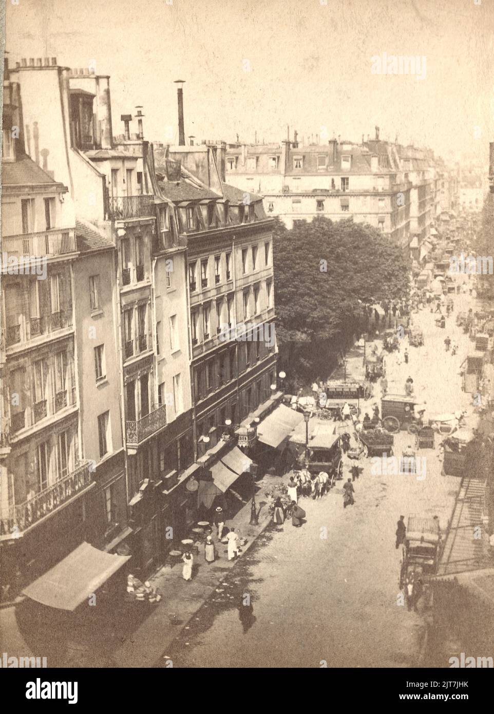 Berger street in Paris, 1888 Stock Photo - Alamy