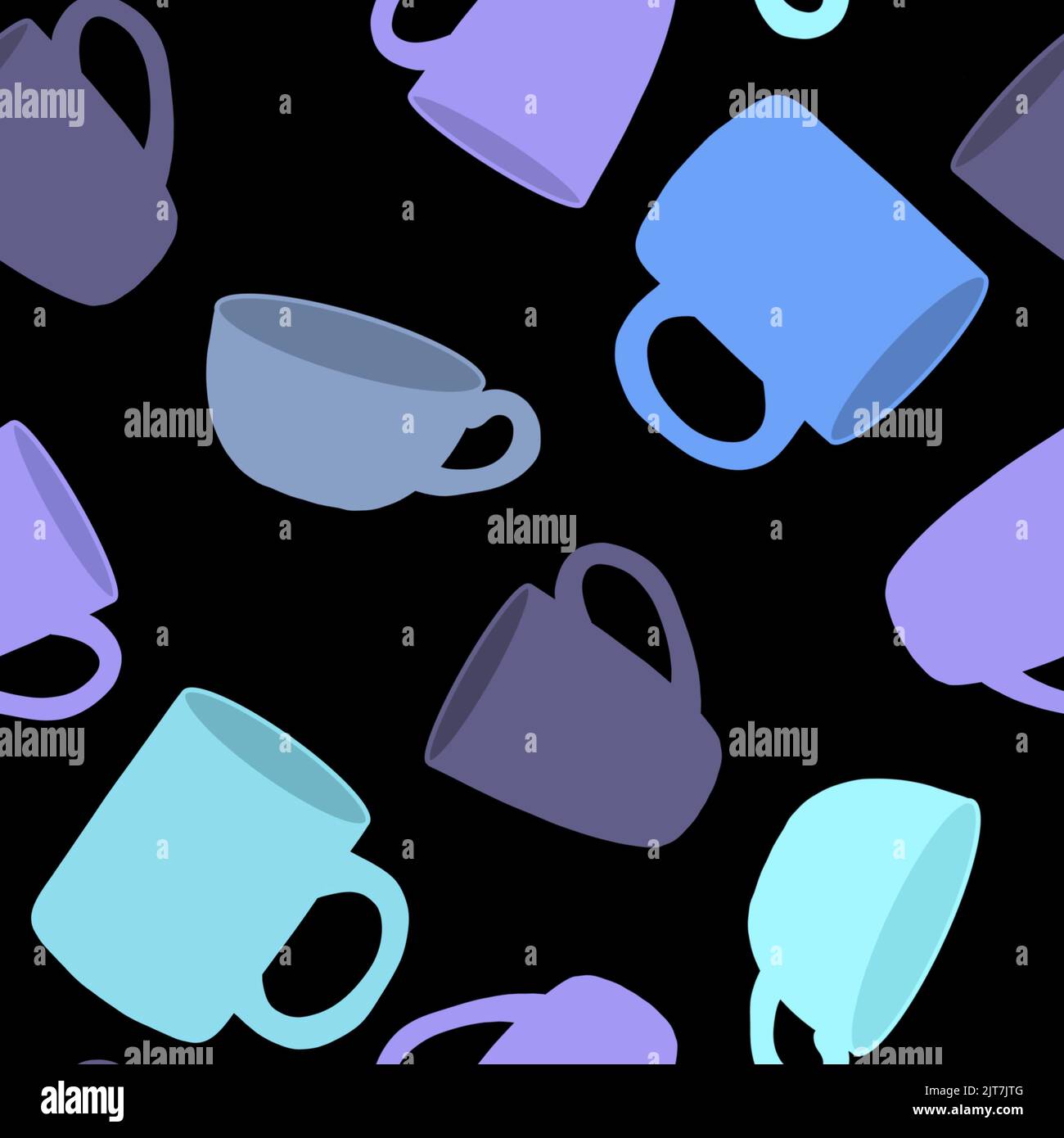 Cartoon color cups seamless pattern for wrapping paper and kids clothes ...