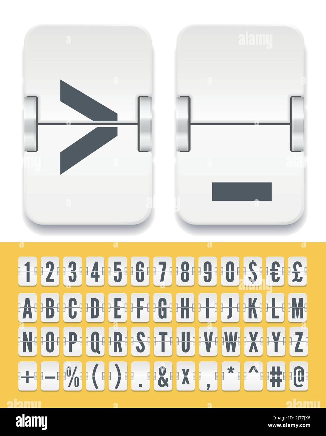 Airport flip board regular font for train and bus travel advertising ...