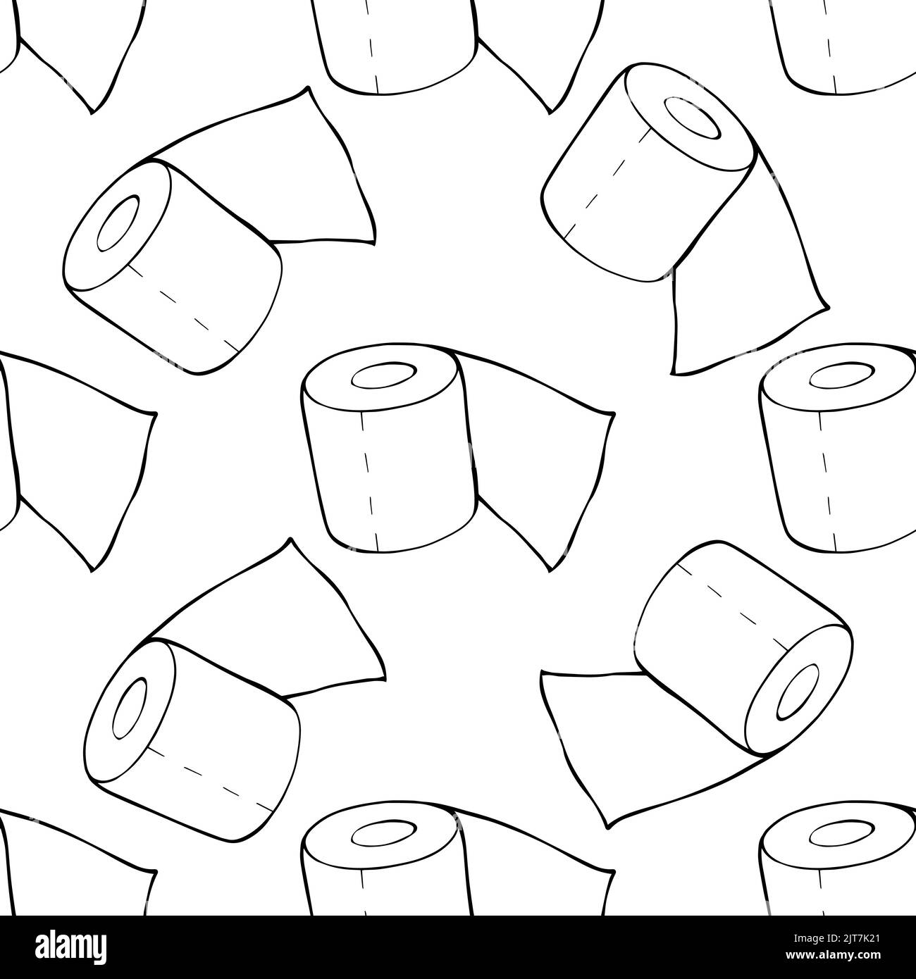 Toilet Paper Rolls Seamless Pattern Vector Illustration Stock Vector Image And Art Alamy