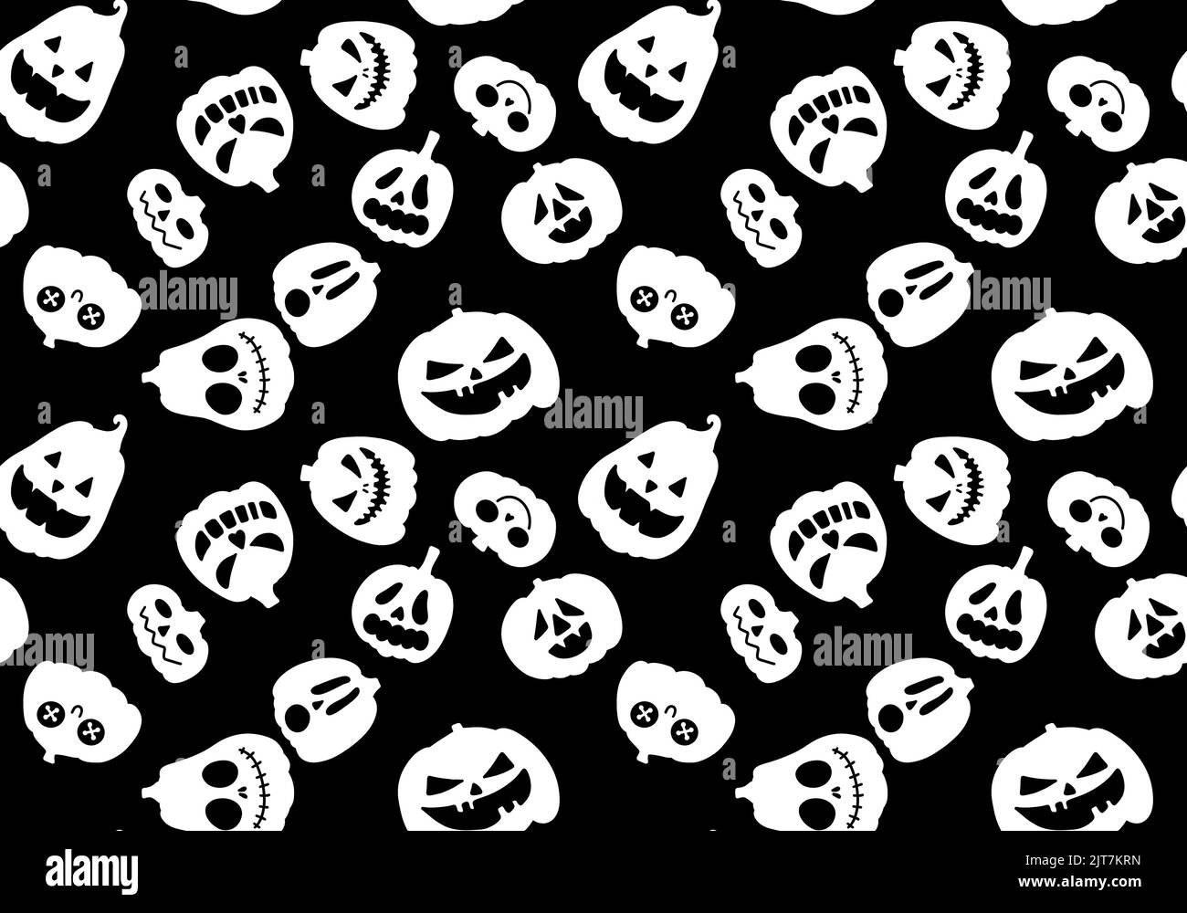 Halloween seamless pumpkins and witch hat and ghost pattern for fabrics ...