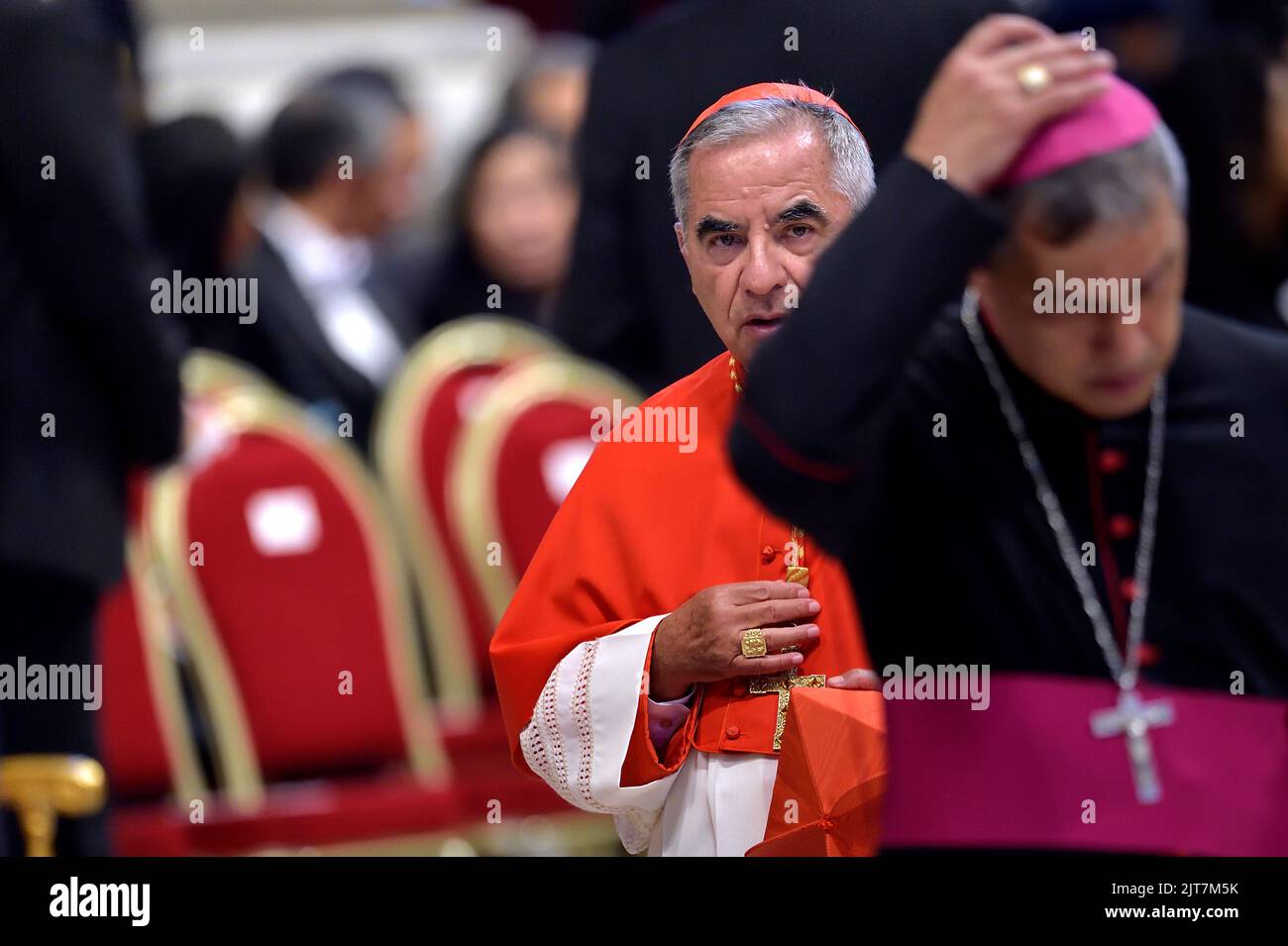 Vatican City, Vatican. 27th Aug, 2022. Cardinal Giovanni Angelo Becciu ...