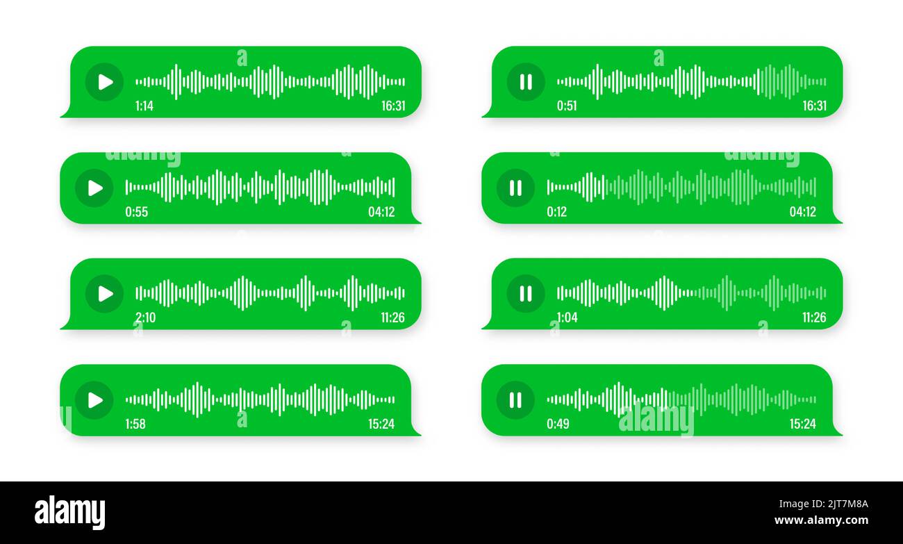 Voice, audio message, speech bubble. SMS text frame. Social media chat ...