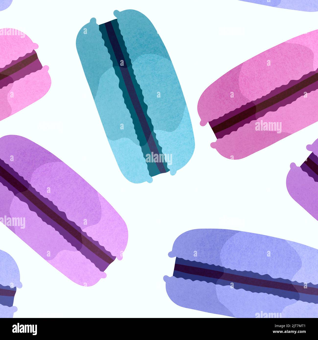 Macaroons cartoon seamless candy cake pattern for wrapping paper and ...
