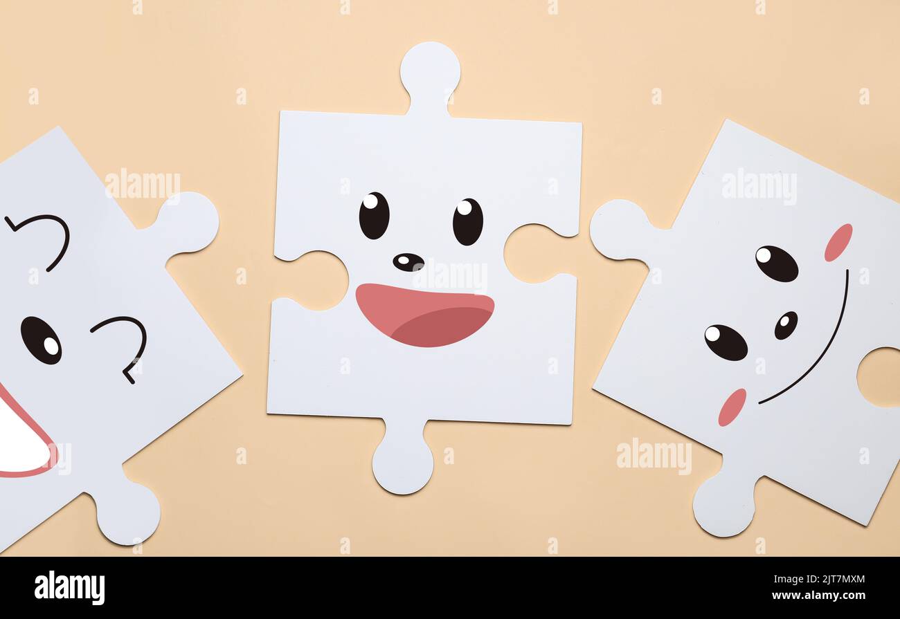 Smiley face puzzle hi-res stock photography and images - Alamy