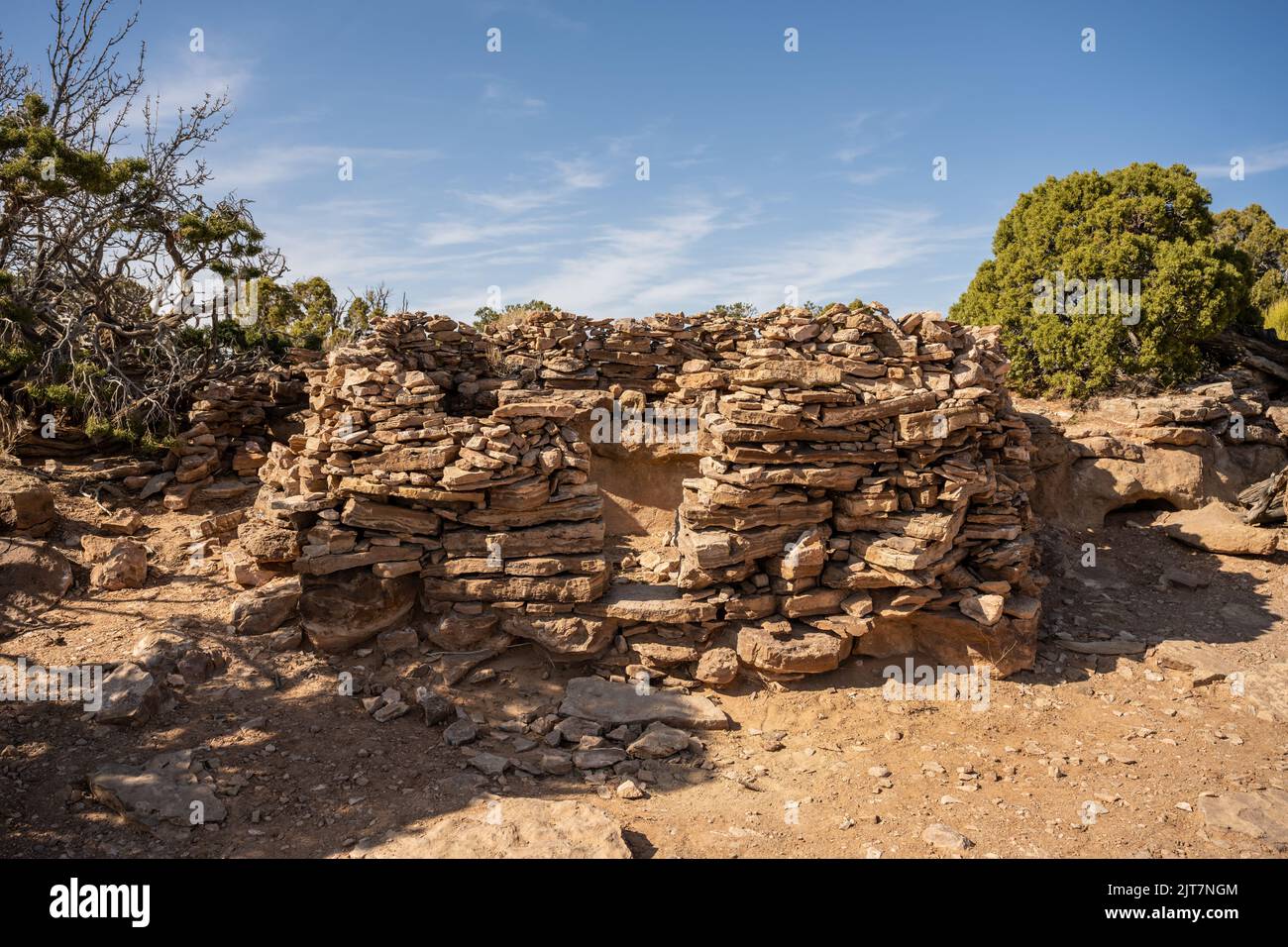 Remains of An Old Home On Top of Aztec Butte in Canyonlands National ...