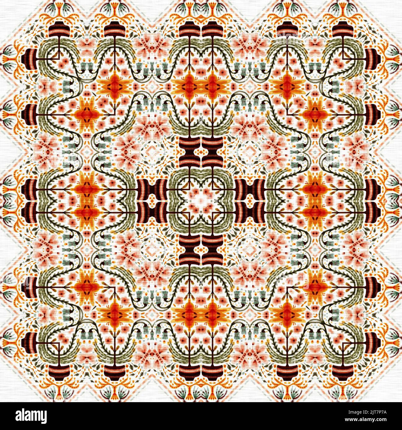 Boho botanical cottage core seamless pattern. Trendy decorative ...