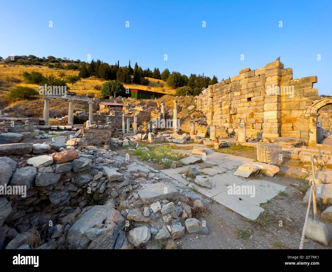 Ephesus Ancient City Temple of Apollo, front view of the temple of ...