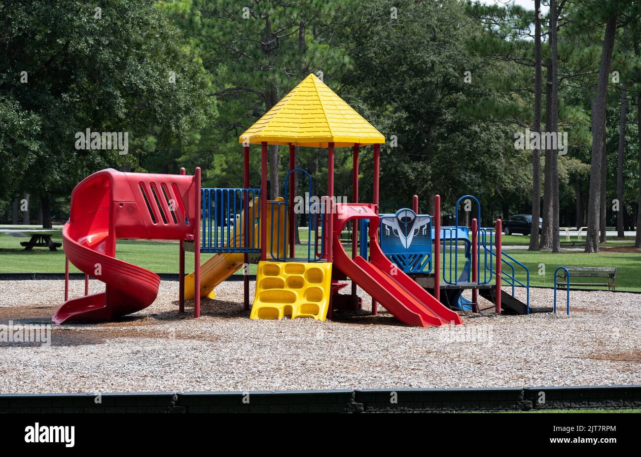 Empty childrens playground hi-res stock photography and images - Alamy