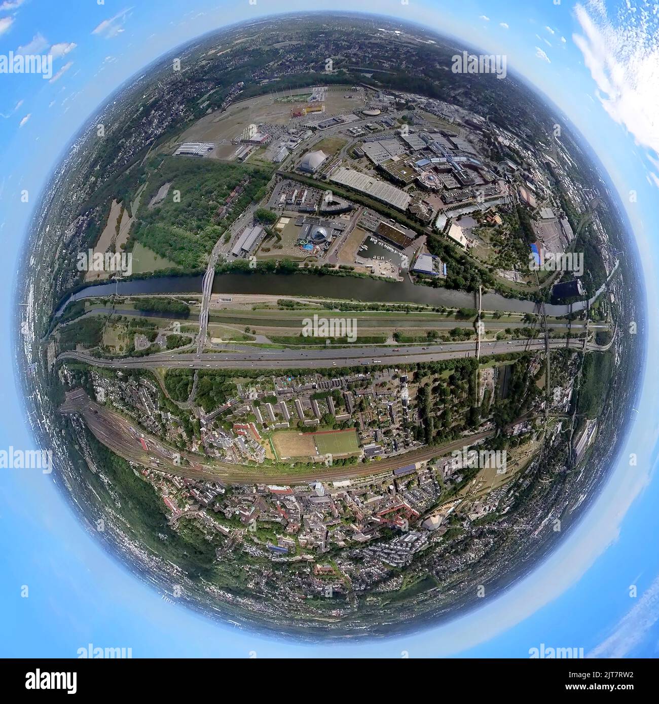 Aerial view, Westfield Centro Oberhausen, shopping center Neue Mitte ...