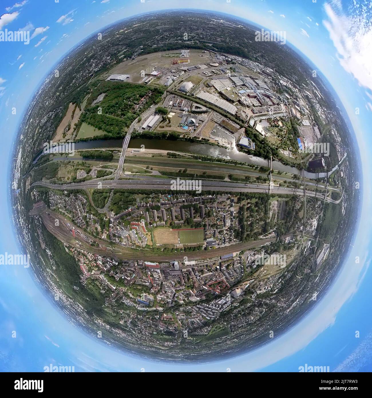 Aerial view, Westfield Centro Oberhausen, shopping center Neue Mitte ...