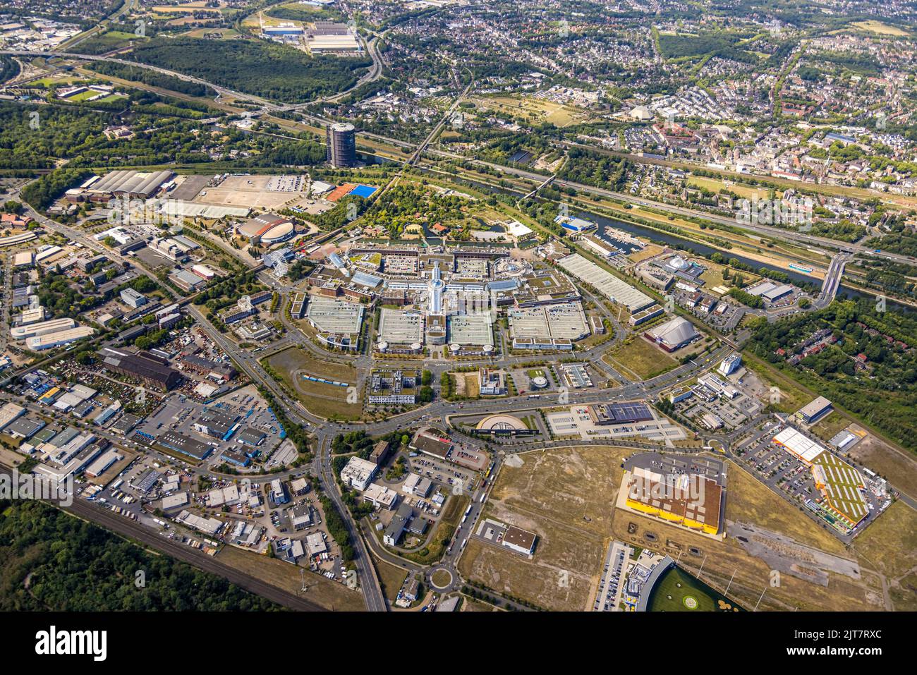 Aerial view, Westfield Centro Oberhausen, Neue Mitte shopping center ...