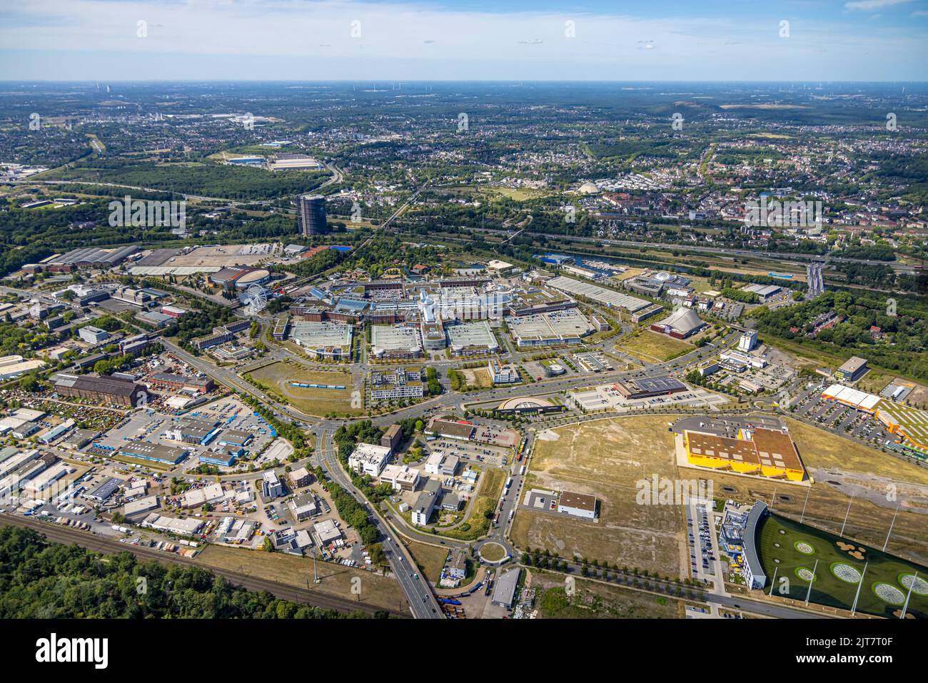 Aerial view, Westfield Centro Oberhausen, Neue Mitte shopping center ...